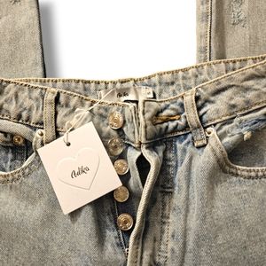 Adika | Jeans | Adika Bernisse Side Slit Leg High Waisted Flare Button ...